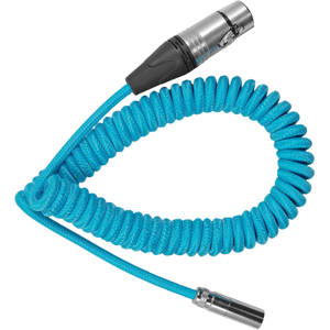 Kondor Blue Coiled Mini-XLR to XLR Cable for Canon C70 & BMPCC 4K/6K ...