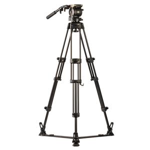 Libec HS-150 3-Section Al Tripod with H15 Fluid Head and SP-2B Floor Spreader HS-150