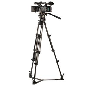 Libec HS-250 3-Section Al Tripod, H25 Dual Base Fluid Head, SP-2B Floor Spreader HS-250