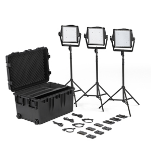 Litepanels Astra IP 1x1 Bi-Color LED 3-Light w/3x Gold Mount & V-Mount ...