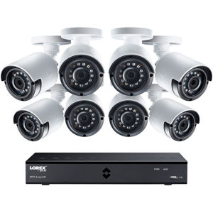 Lorex 16-Ch Security System, LHA42162T 2TB DVR & 8x LAB243B 4MP Bullet ...