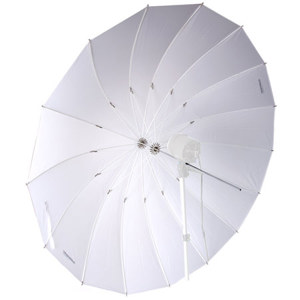 Flashpoint 16-Rib 86in Parabolic White Umbrella - Adorama
