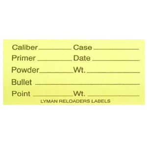 Lyman Reloader's 1x2" Labels, Pack of 75