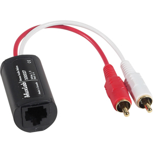 Muxlab Stereo Audio Balun with Color Coded RCA Male Plug 500027