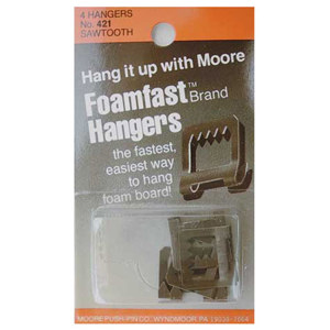 Moore Push Pin Foamfast Saw Tooth Hangers, 4 Pack 421 - Adorama