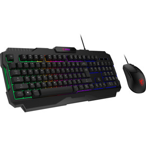 MSI FORGE GK100 COMBO RGB Wired Gaming Keyboard and Mouse, Black ...