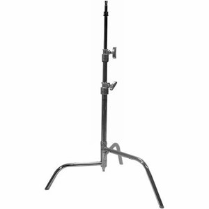 Matthews 20" Double Riser C Stand with Spring Loaded Base, 33", Black