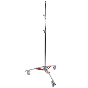 Matthews 9.7' Baby Junior Double Riser Stand with Wheels, Chrome H386025