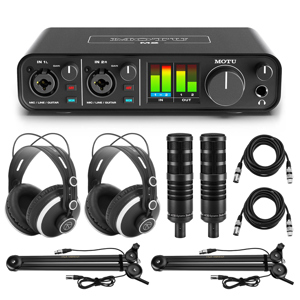 MOTU M2 Desktop 2x2 USB-C Audio Interface with 2x Mic, Headphone, Arm ...