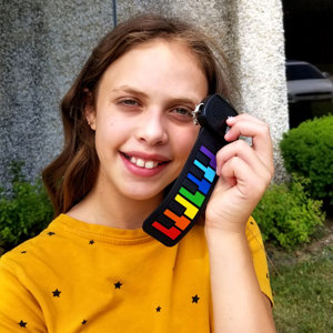 MUKIKIM Rock and Roll It Micro Rainbow Piano with Keychain MUK-PNRBW-MINI