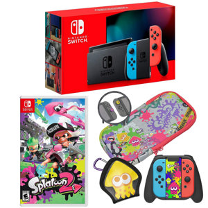 Nintendo Switch Bundle with Nintendo Splatoon 2, and Hori Splat Pack