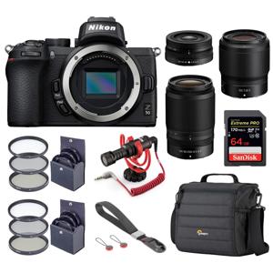 Nikon Z50 DX-Format Mirrorless Camera with NIKKOR Z DX 16-50mm f/3.5-6. ...