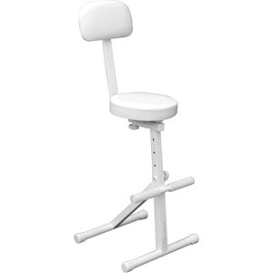 Odyssey Innovative Designs Luxe Series 5 Adjustable Height DJ Chair, White