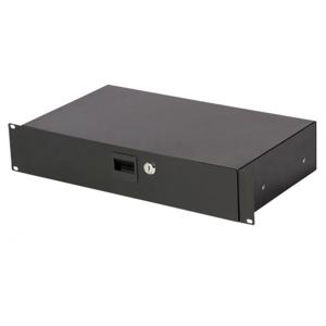 On-Stage RDLS2000 2U Shallow-Depth Locking Rack Drawer, Black 14407