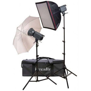 Interfit INT132 Stellar 150ws 2 Monolight Softbox Kit - Adorama
