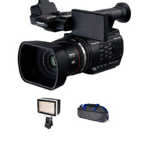 Panasonic AG-AC90 Camcorder, Bundle w/Ledpro Z6 LED Light, camRade ...