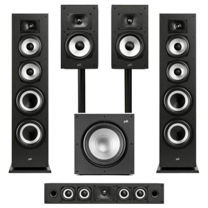 Polk Audio XT70 Monitor 5.1 Home Theater Pack, Black 300145-01-00-005 B2