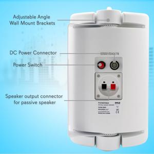 Pyle PODWIFIB64 6.5" 300W 2-Way Active/Passive Wall Mount Speakers ...