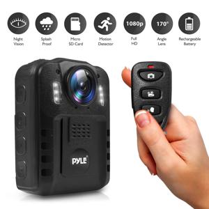 Pyle PPBCM9 HD Body Camera, 16GB Built-In Memory, 1920x1080, 8m IR ...