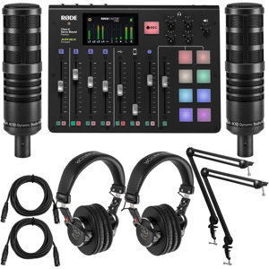 Rode RodeCaster Pro Podcast Production Console with 2x Mic/Headphone ...
