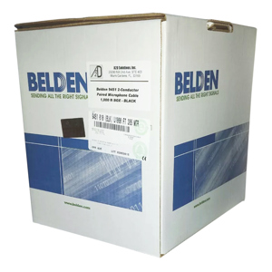 Belden 1000' 2 Conductor 22AWG Shielded Audio Cable, ReelTuff Box, White