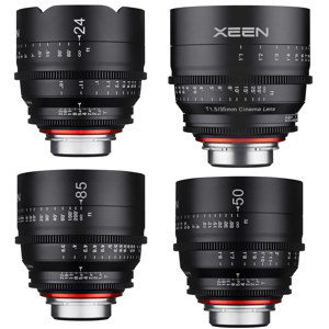 Rokinon Xeen 24mm, 35mm, 50mm & 85mm T1.5 Pro Cine 4-Lens Kit for Sony E