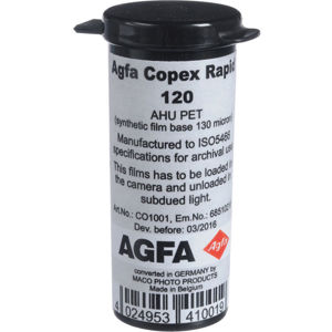 Rollei Copex Rapid Black and White Negative Microfilm (120 Roll Film, 5 ...