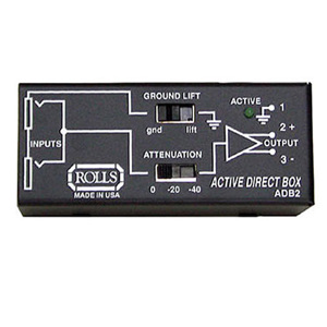 Rolls ADB2 Active Direct Box Interface, 9-48 V Phantom - Adorama