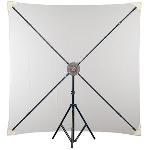 Studio Assets PXB Pro 6x6' X-Frame Background Kit with White Muslin