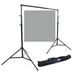 Savage Port-a-Stand and Vinyl Background Kit, 5 x12', Gray 62037-7012