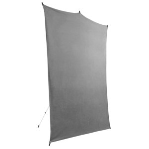 Savage 5x7' Gray Background Backdrop Travel Kit, Includes Stand and ...