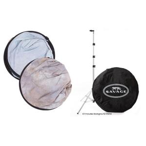 Used Savage 5x6' Collapsible Disc Reversible Muslin Style Background ...