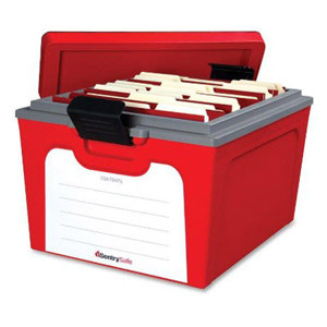 Sentry GB20L Guardian Storage Box, 1.04 cu. ft., Red - Adorama