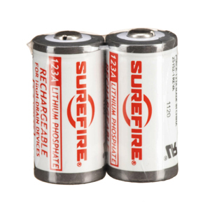 SureFire 123A Rechargeable Lithium-Iron Phosphate Battery with Charger ...