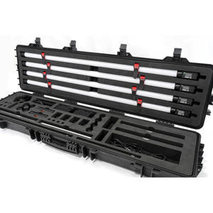 SGC Lights Gaffer Kit w/4x Prism 120 SE 4' RGBWW LED Light and Charging ...