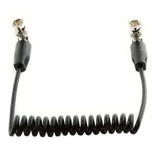 Shape 10" Coil SDI Cable with Right Angle BNC 90 Deg. Connectors SH10BN