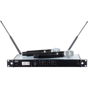 Shure ULXD24D/B87A Dual Handheld Wireless System, Includes 2 ULXD2 Transmitter, 2 Beta 87A Mic ...