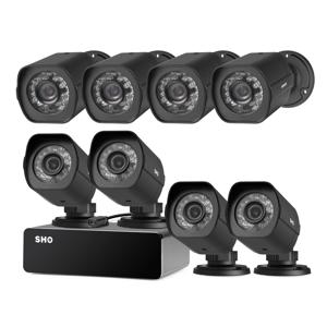 SHO sPoE Security System, 8x 720p Outdoor Cameras & 8 Ch sPoE Repeater ...