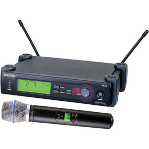 Shure SLX24/BETA87A-H5 Wireless Microphone System (H5/518-542 MHz), Includes SLX4 Receiver, SLX2 ...