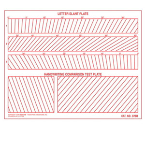 Sirchie Handwriting Letter Slant and Comparison Plate 373H - Adorama