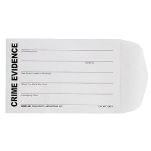 Sirchie 5x7.5" Preprinted Evidence Envelope, 100 Set EE57 - Adorama