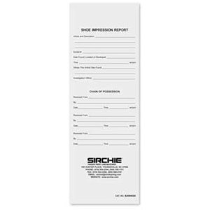 Sirchie 5.5x16.5" Inkless Impression Cards, 200 Pack EZID402C