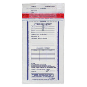 Sirchie Integrity Evidence Bag, 4x7-1/2", 100 Per Pack IEB4000