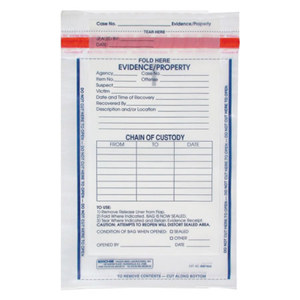 Sirchie Integrity Evidence Bag, 7.5x10.5", 100 Per Pack IEB7500