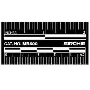 Sirchie Magnetic Photo Evidence Scales, 2", 10 Each, White on Black MR500