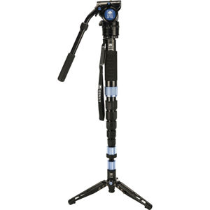 Sirui P-224SR Multifunction 4 Section CF Monopod with Feet and VA-5 Video Head P224SR-VA5