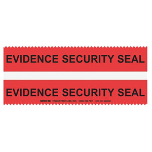Sirchie Evidence Security Integrity Strips, 2.8x7.5", 100 Set, Red