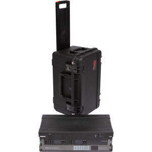 SKB iSeries 3RU Injection Molded Fly Rack Waterproof Wheeled Case, 9 ...