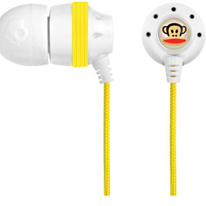 Skullcandy INK'D Paul Frank Earbuds - White / Yellow - Adorama