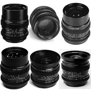 SLR Magic 12 T/2.8E/18mm f/2.8/25mm f/1.4/35mm F/1.2/35mm F/1.2/75mm F ...